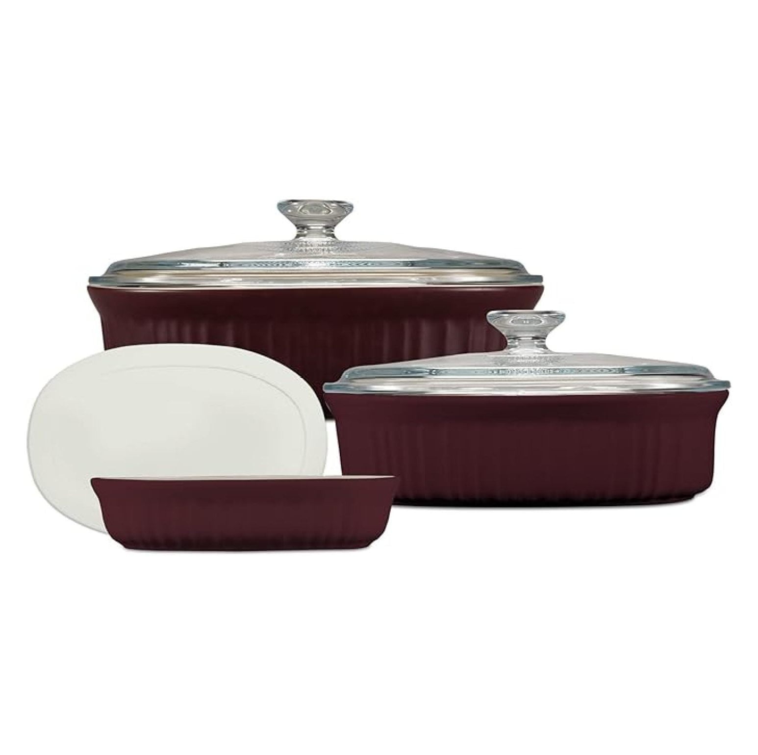 Ceramic Bakeware Set with Lids Chip and Crack Resistant Stoneware ...