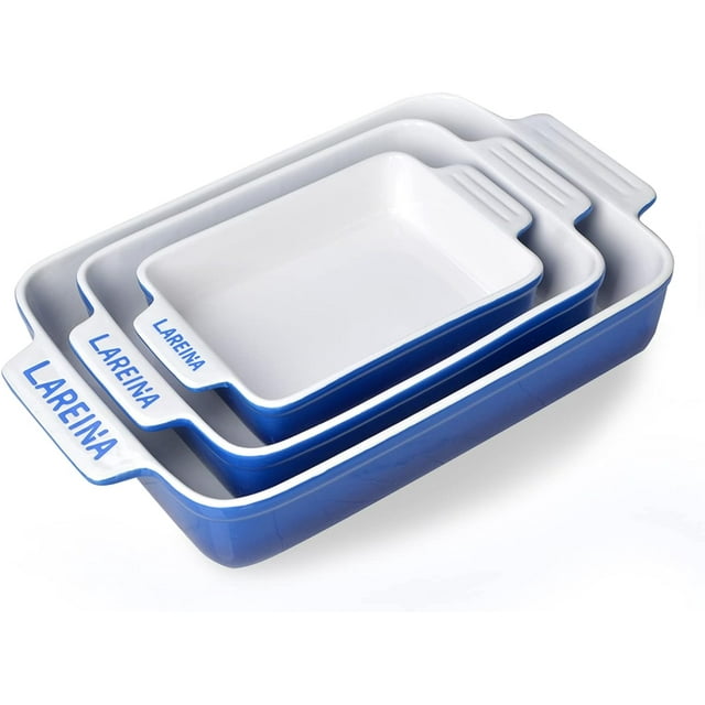 Ceramic Baking Dishes for Oven, Lareina Bakeware Set, Rectangular ...