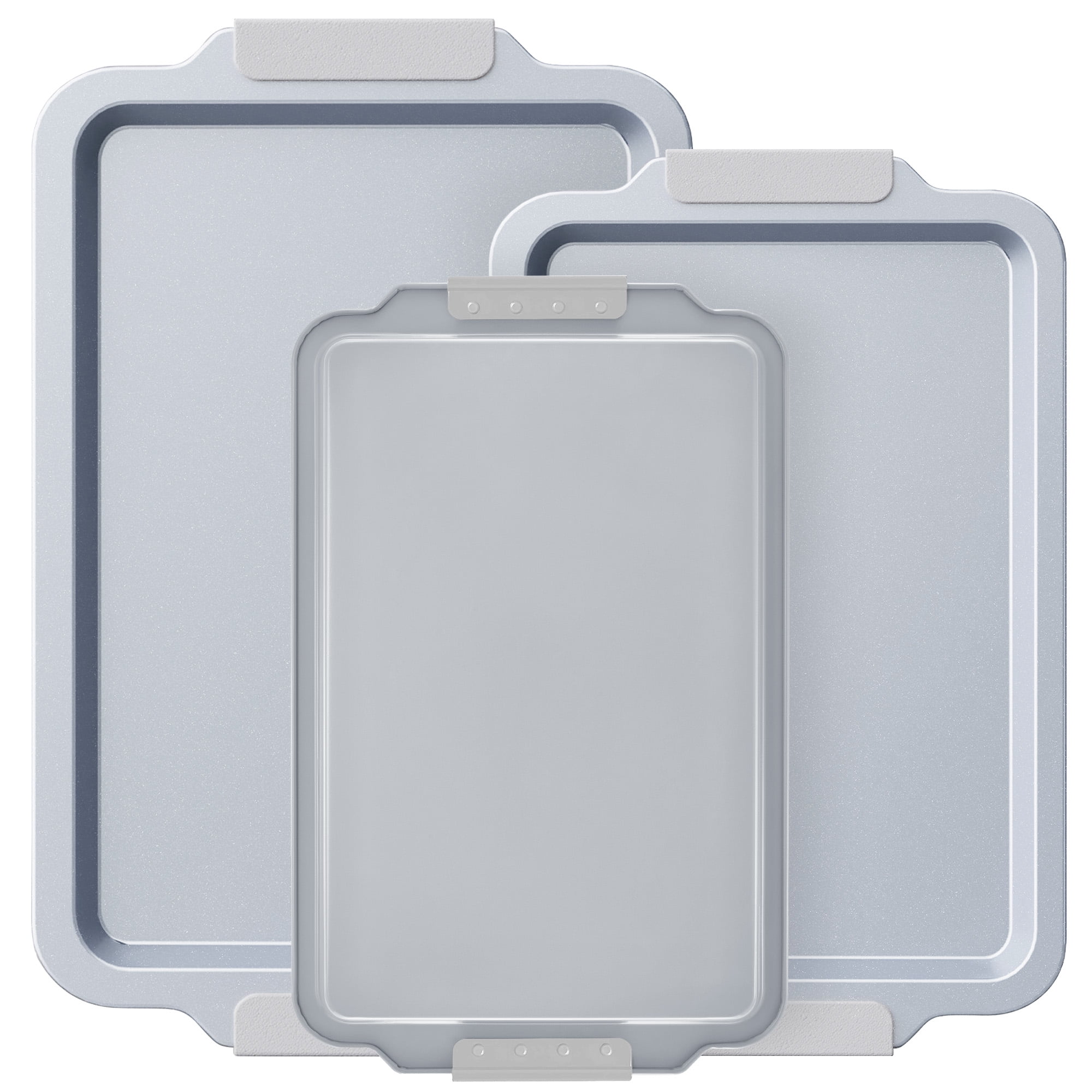 HONGBAKE Non Toxic Ceramic Cookie Sheets for Baking, 3-piece Non Stick ...