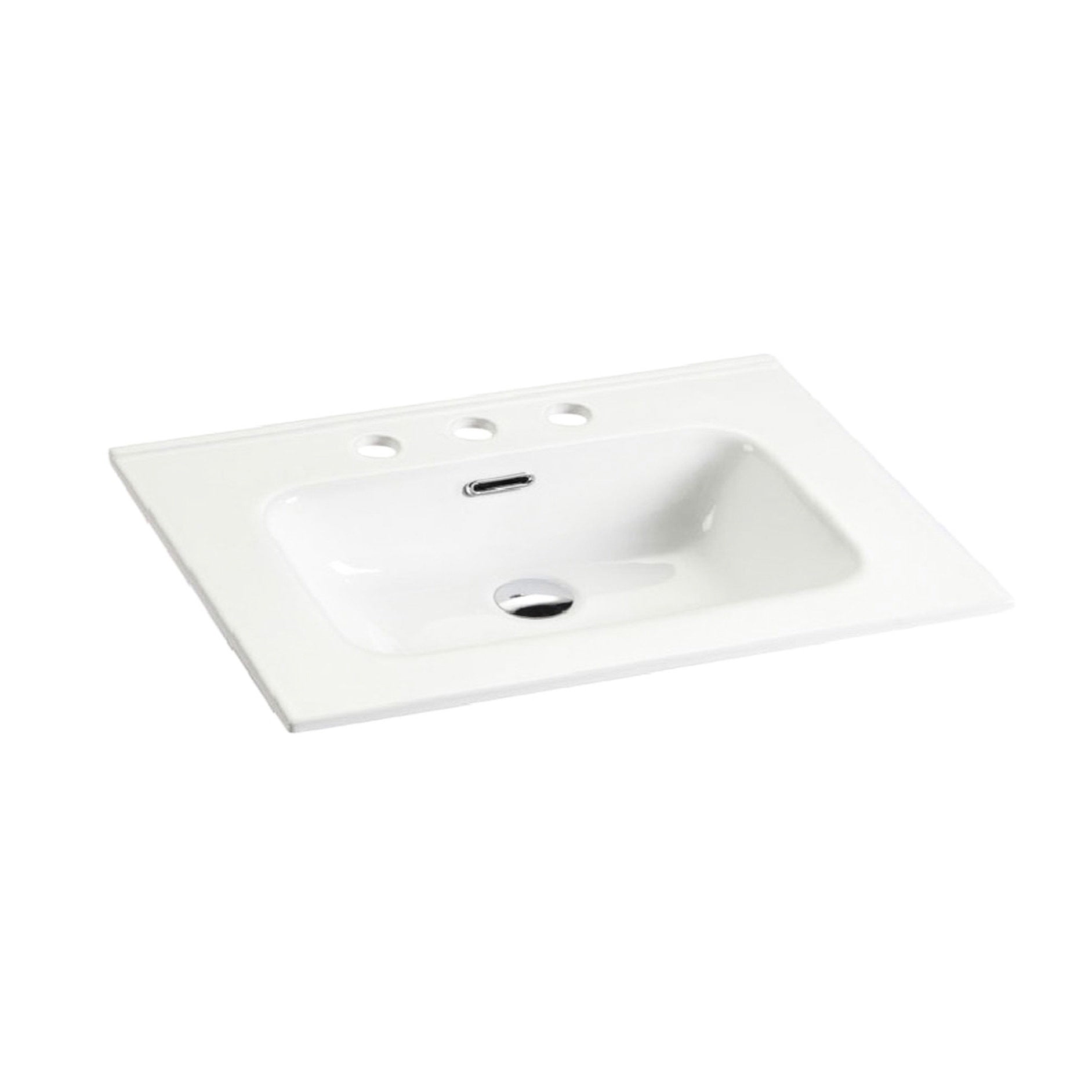 Ceramic Basin for Bathroom | Sleek Design with Pre-Drilled Faucet Holes ...