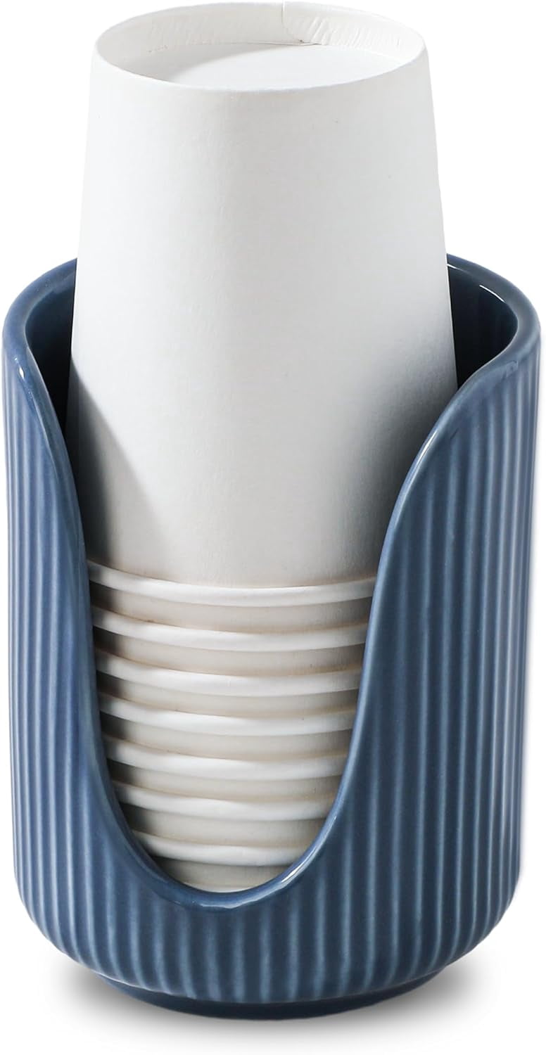 Ceramic Bathroom Cup Dispenser, 3oz-4oz Paper Cup Holder for ...