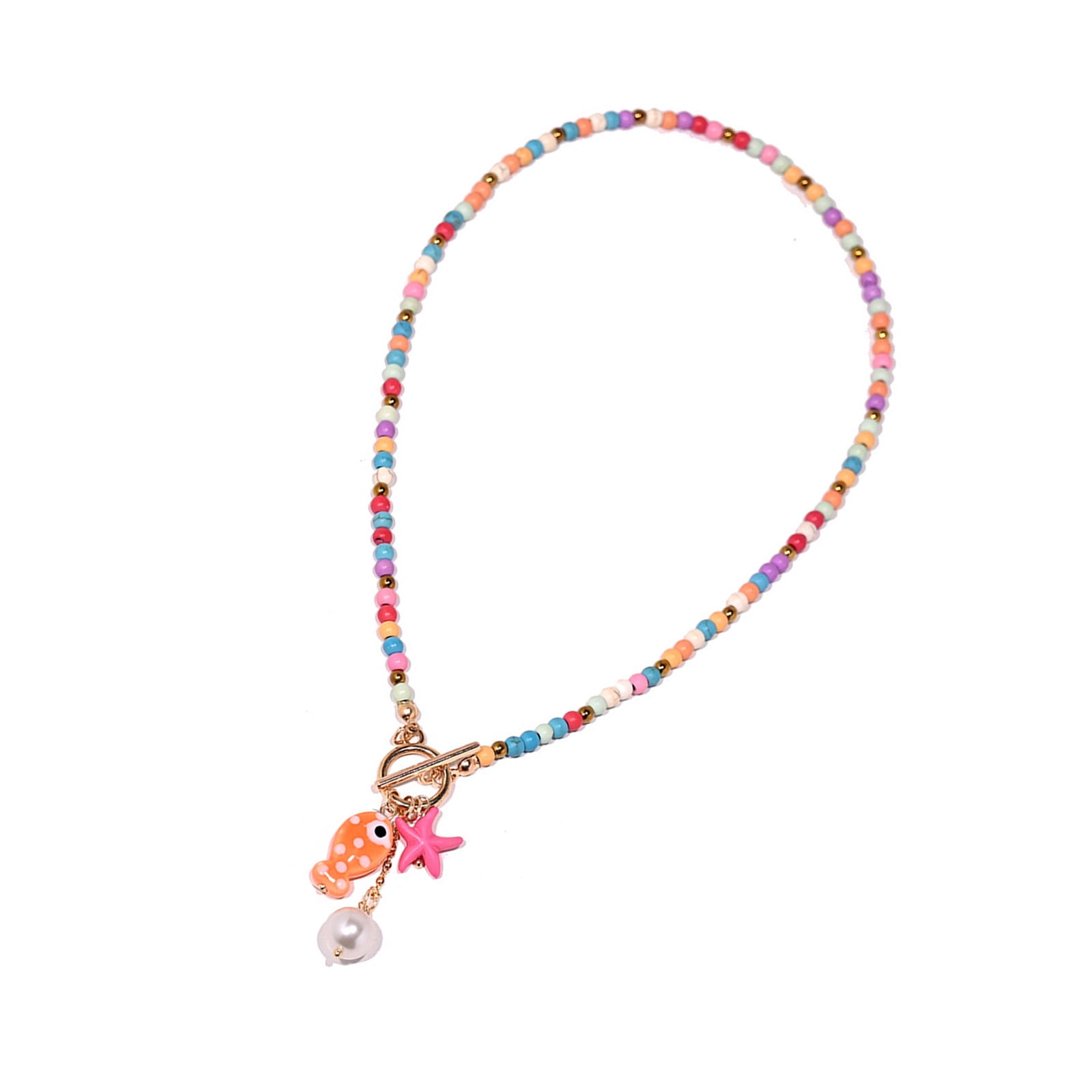 Ceramic Beaded Fish Pendant Necklace Inspired from Marine Life With ...