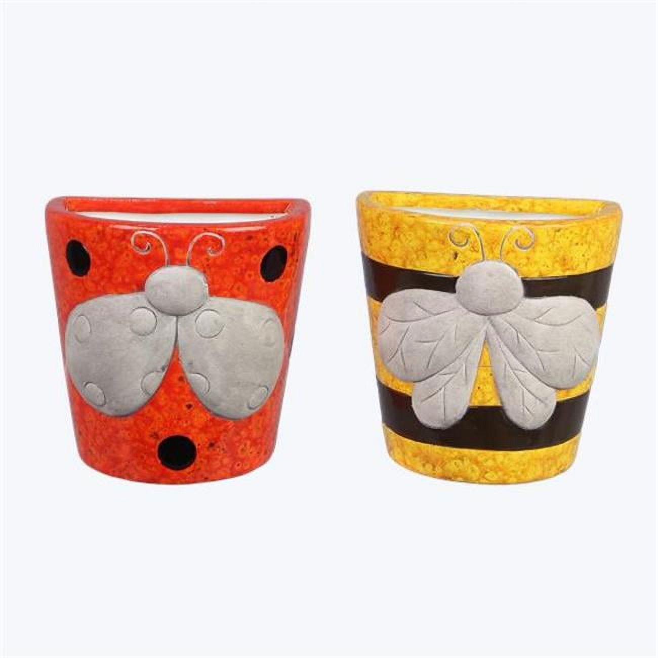 Ceramic Bee & Ladybug Pot, Assorted Color - 2 Piece - Walmart.com