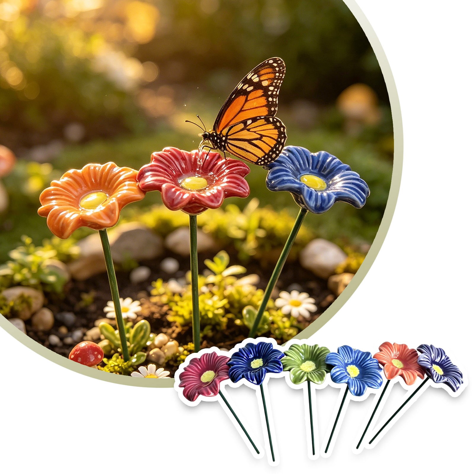 Ceramic Bee Watering Station for Garden, Handmade Mini Pollinator Water ...