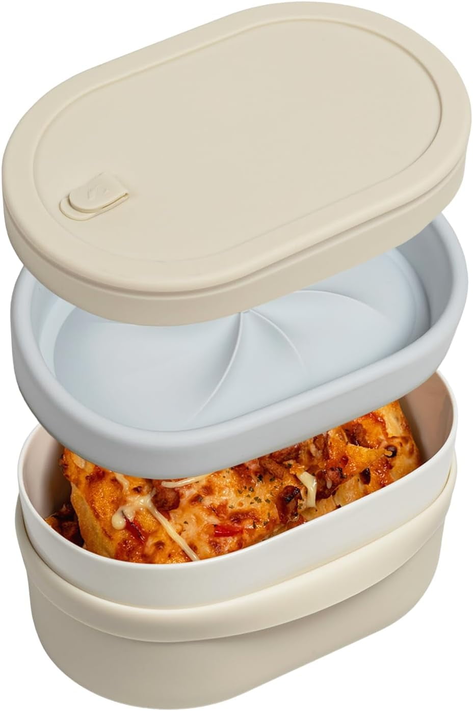 Ceramic Bento Lunch Box with Silicone Lid & Compartment Divider for ...