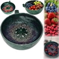 Ceramic Berry Rinse Bowl, Waterfall Flow Ceramic Berry Washing Bowl ...