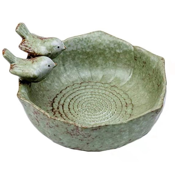 Ceramic Bird Bath For Outside On Ground,Bird Bath Bowl,Garden Bird ...
