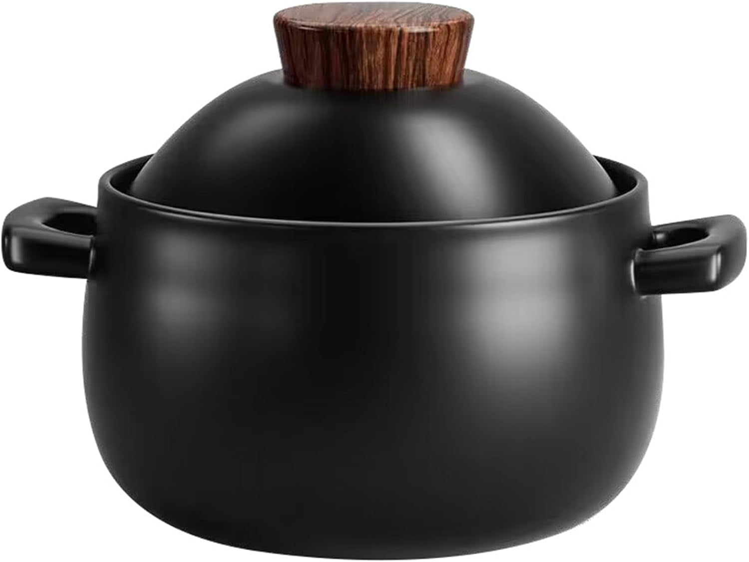 Ceramic Black Casserole Clay Pot with Lid, Ceramic Clay Pot for Cooking ...