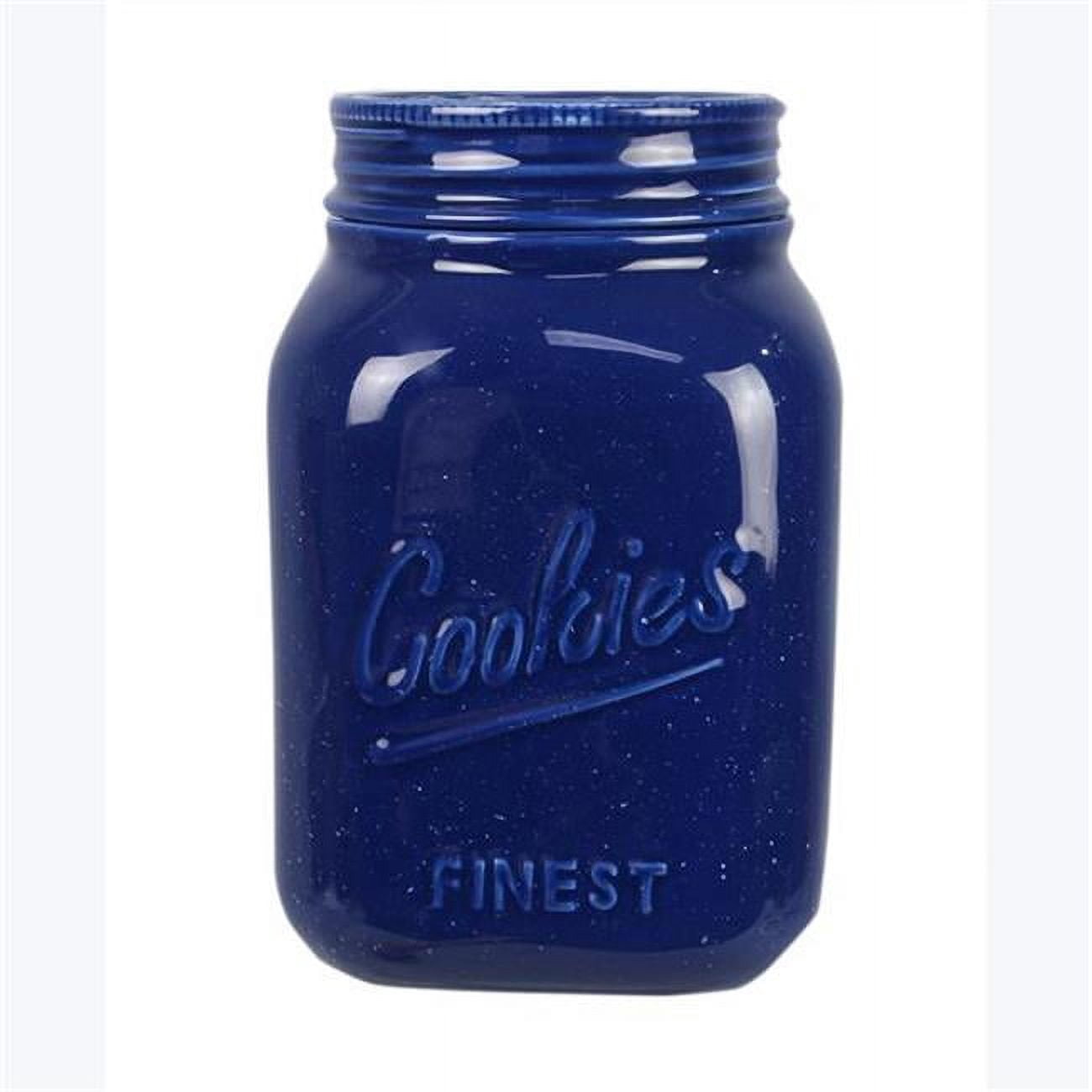 Ceramic Blue Mason Jar Shaped Cookie Jar - Walmart.com