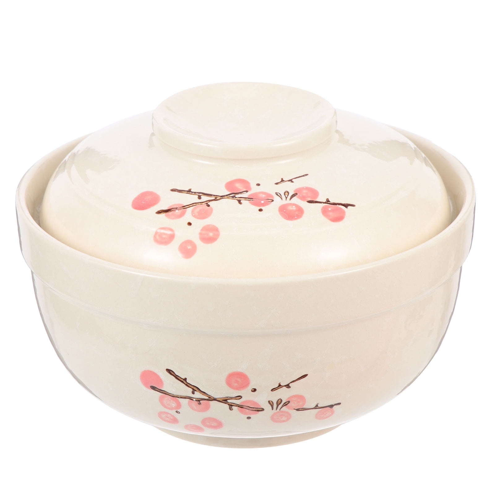 Ceramic Bowl with Lid Serving Utensils Congee Serving Bowl Soup Bowl ...