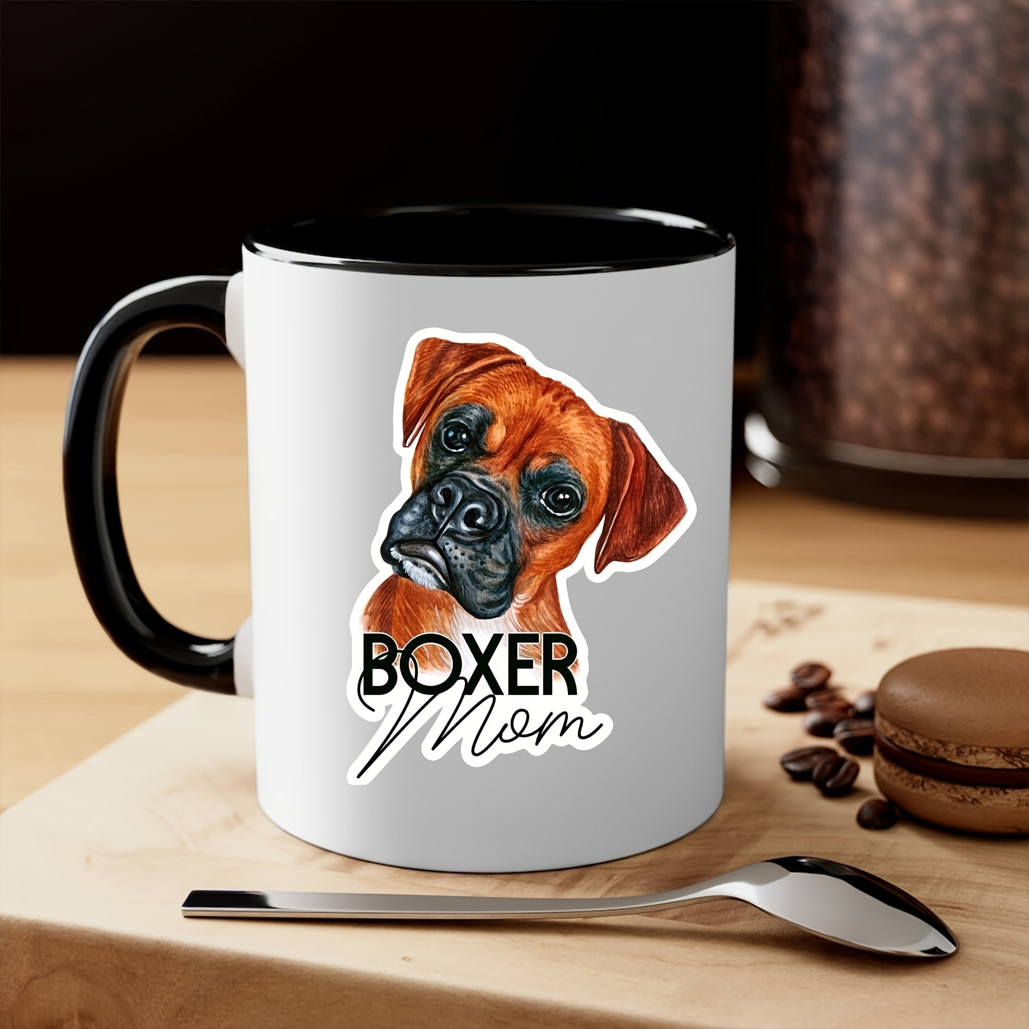 Ceramic Boxer Mom Coffee Mug - Animal Print Hand Wash Only, BPA-Free ...
