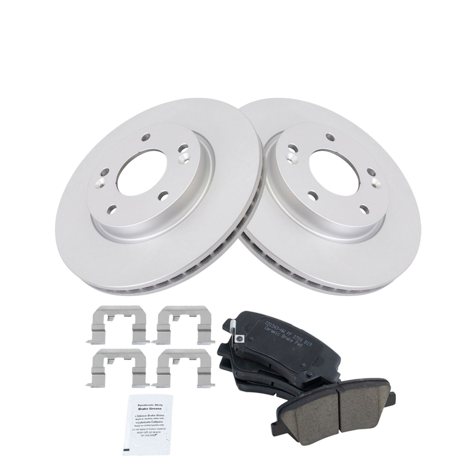 Ceramic Brake Pad Set for Hyundai for Elantra 2011-2016 - Premium Posi Bonding & Vented Rotors ...