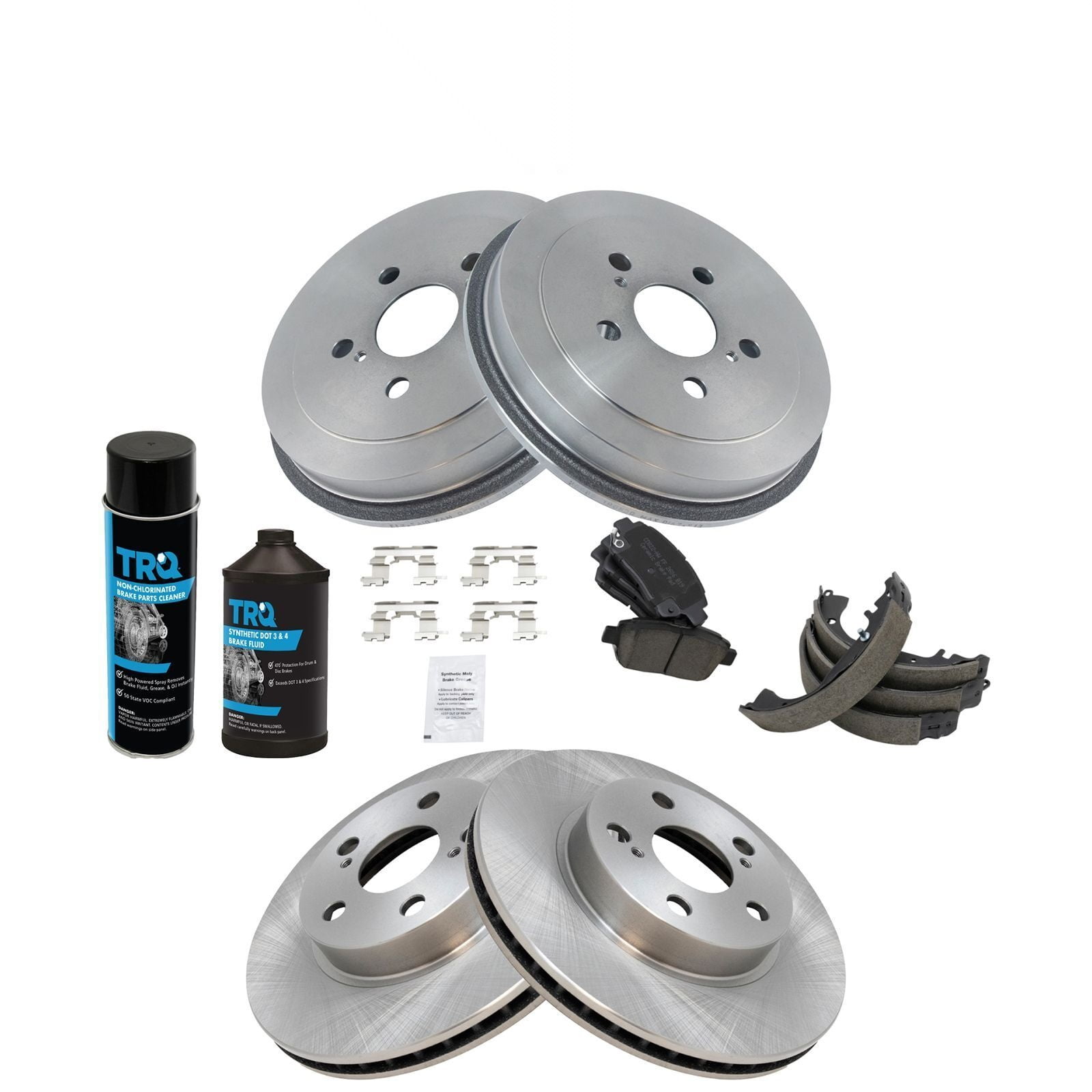 Ceramic Brake Pads Rotors Drums & Shoe Kit for Toyota for Prius - 2004 ...