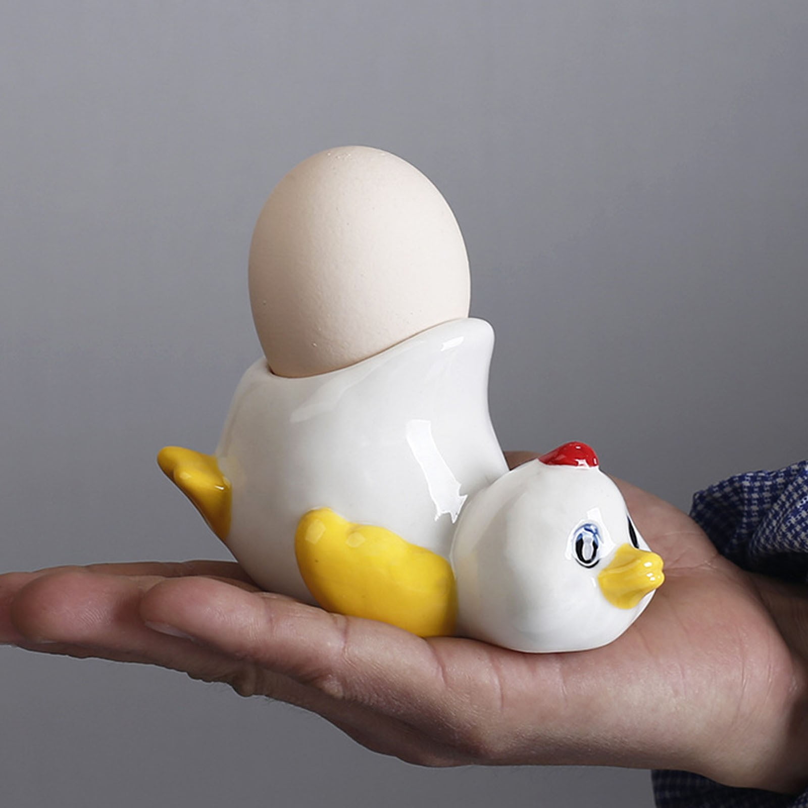 Ceramic Breakfast Tray Cup | White Chicken Shaped Tabletop Decorative ...