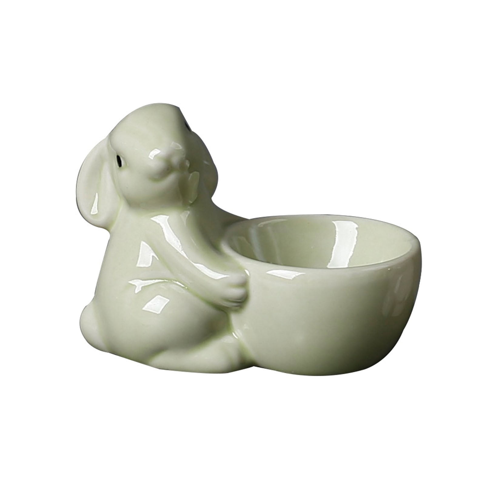 Ceramic Breakfast Tray - Cute Green Animal Design Tabletop Decor for ...