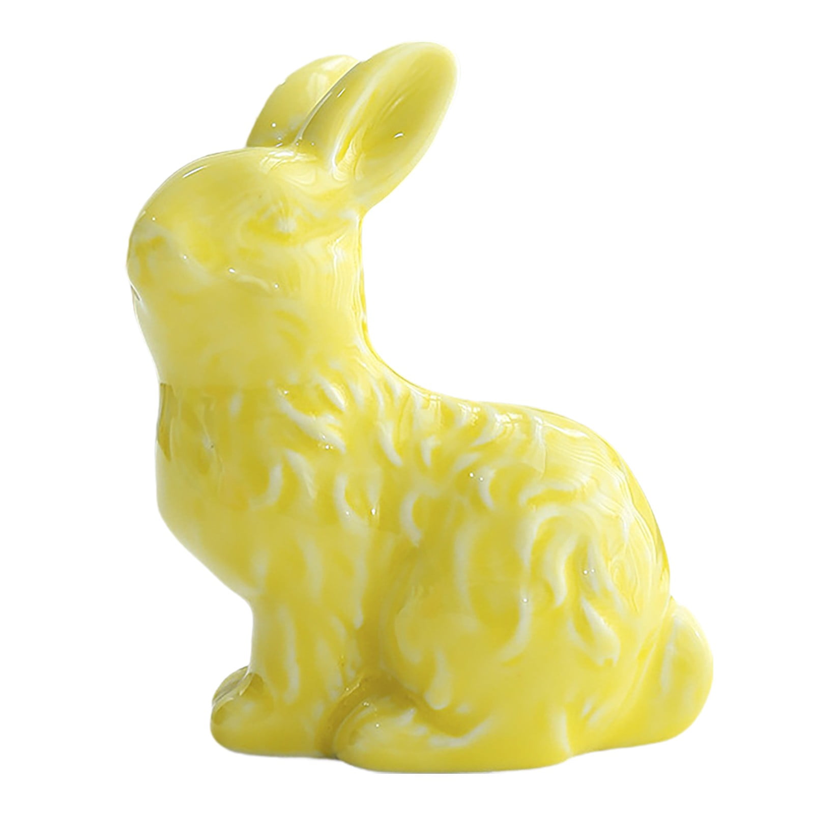 Ceramic Bunny Figurine Christmas Bunny Statue Easter Decorations Bunny ...