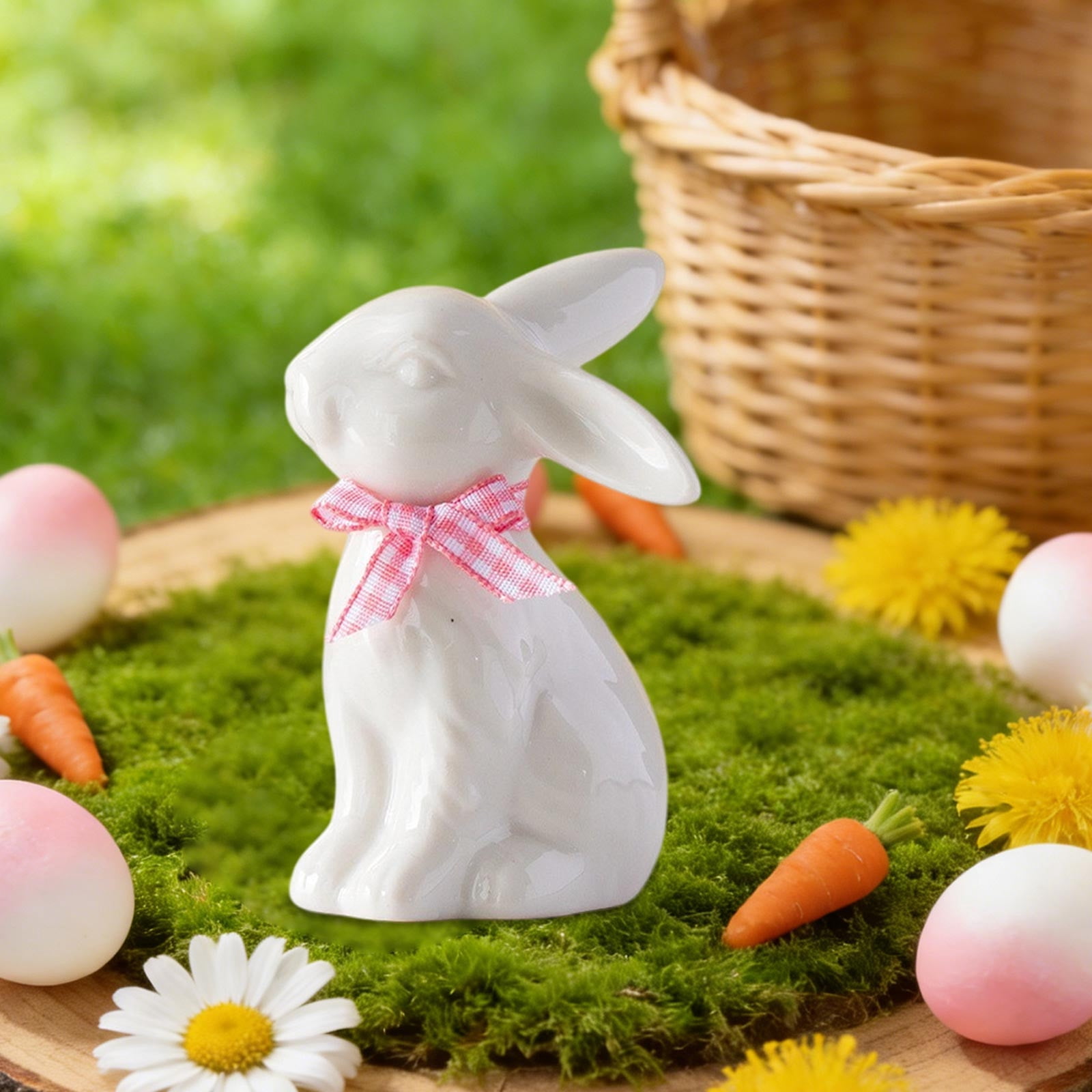 Ceramic Bunny Ornament, Easter Home Decor, Whimsical Gift for ...