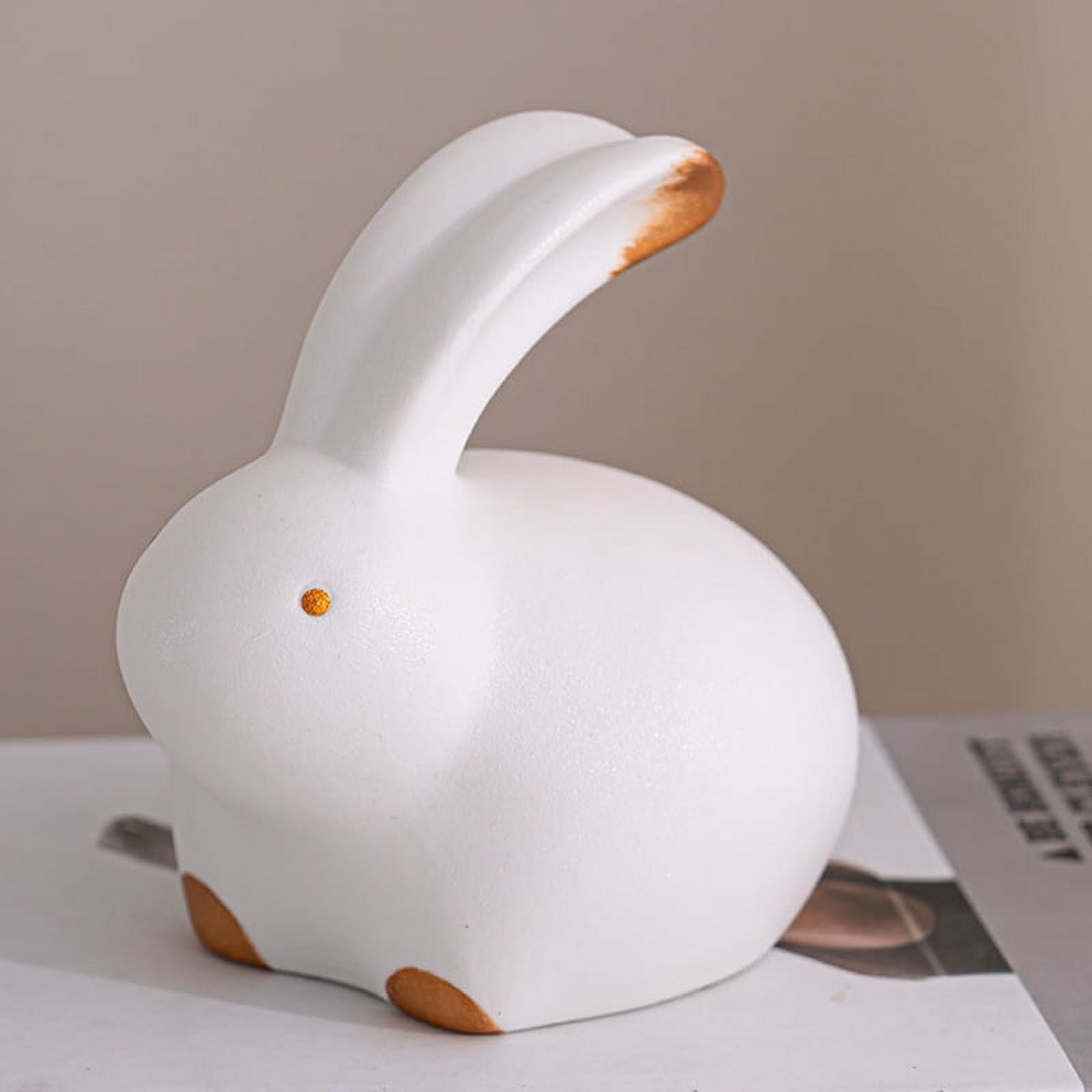 Ceramic Bunny Rabbits Ceramic Bunny Figurine Rabbit Decor, Porcelain ...