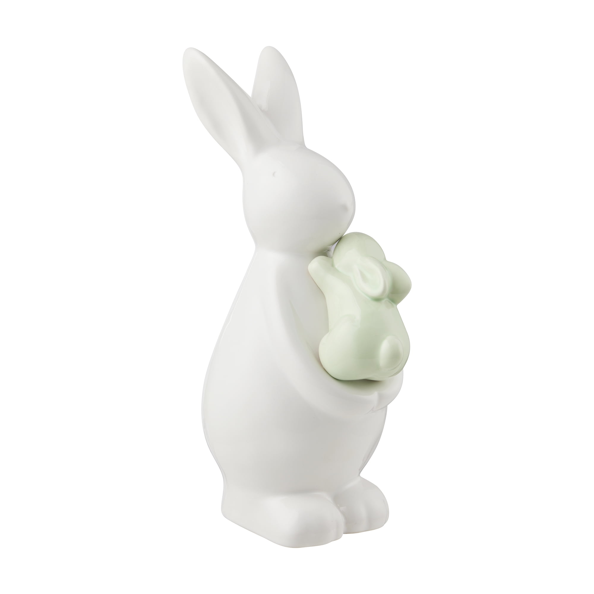 Ceramic Bunny Rabbits Figurine Decor, Porcelain Modern Art Hme ...