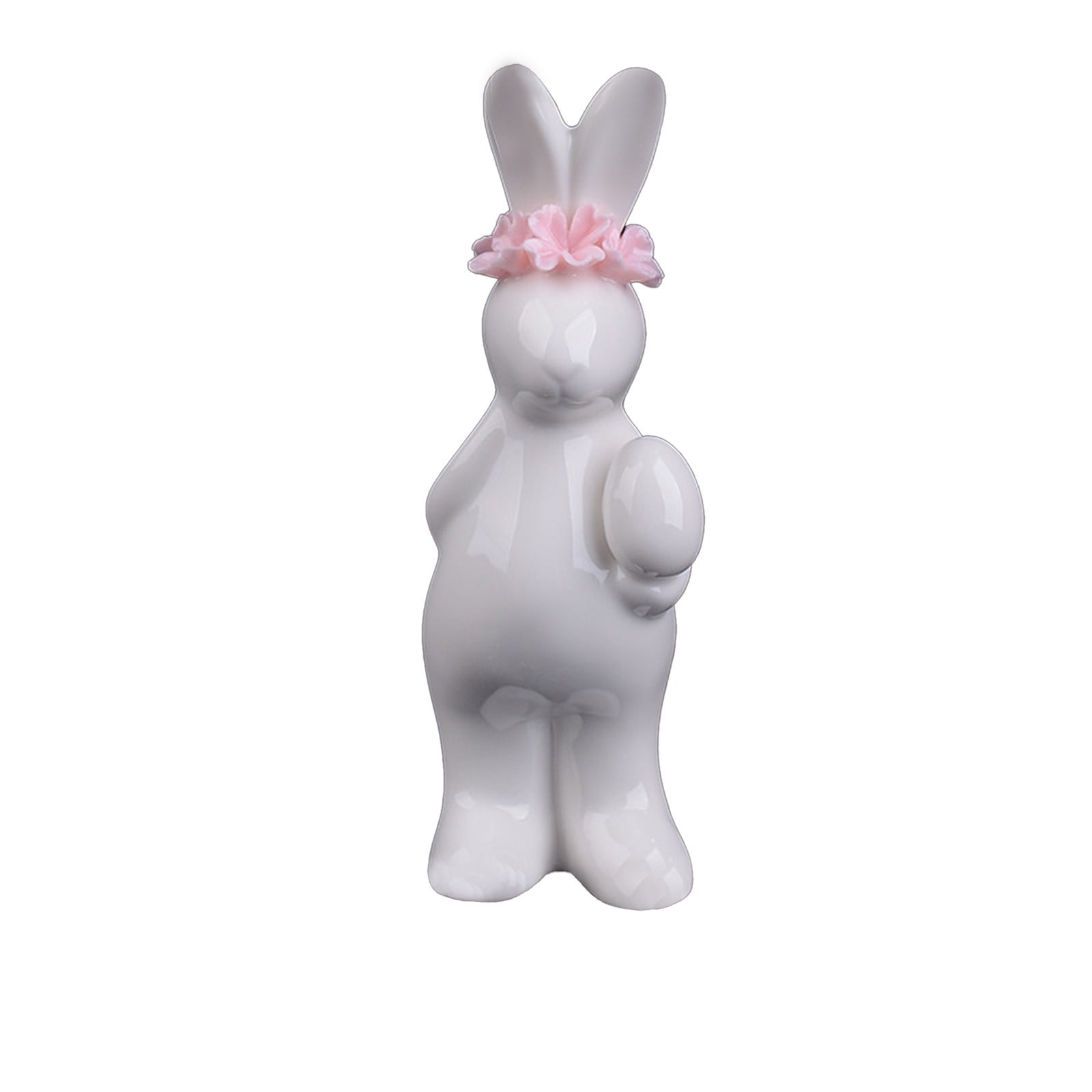 Ceramic Bunny Rabbits Figurine Decor, Porcelain Modern Art Home ...