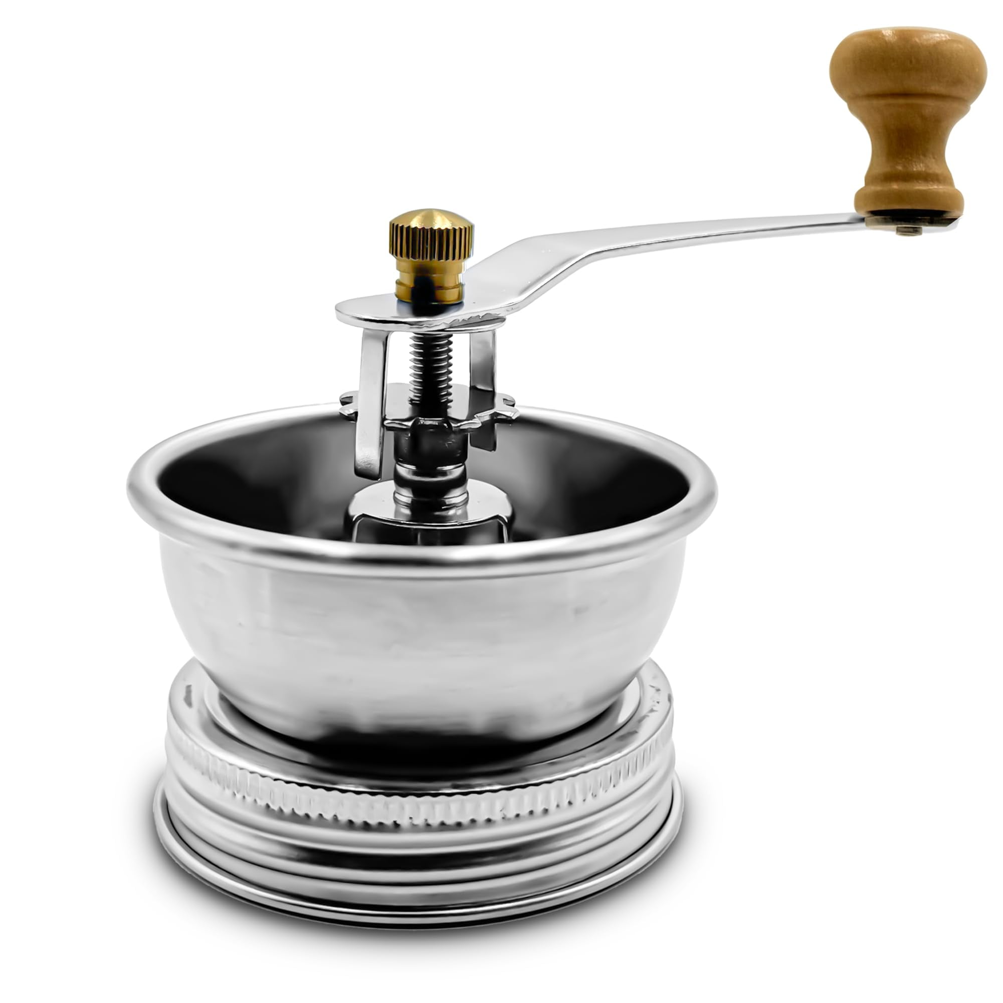 Ceramic Burr Coffee Grinder Attachment for Mason Jars, Stainless Steel ...