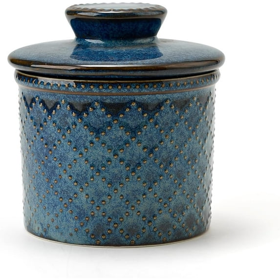 - Ceramic Butter Crock - Butter Dish with Lid for Countertop - Keep ...