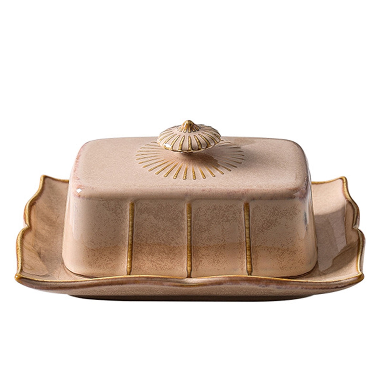 Ceramic Butter Dish With Lid, 19 X 14 X 9cm Dessert Box Butter Dish ...