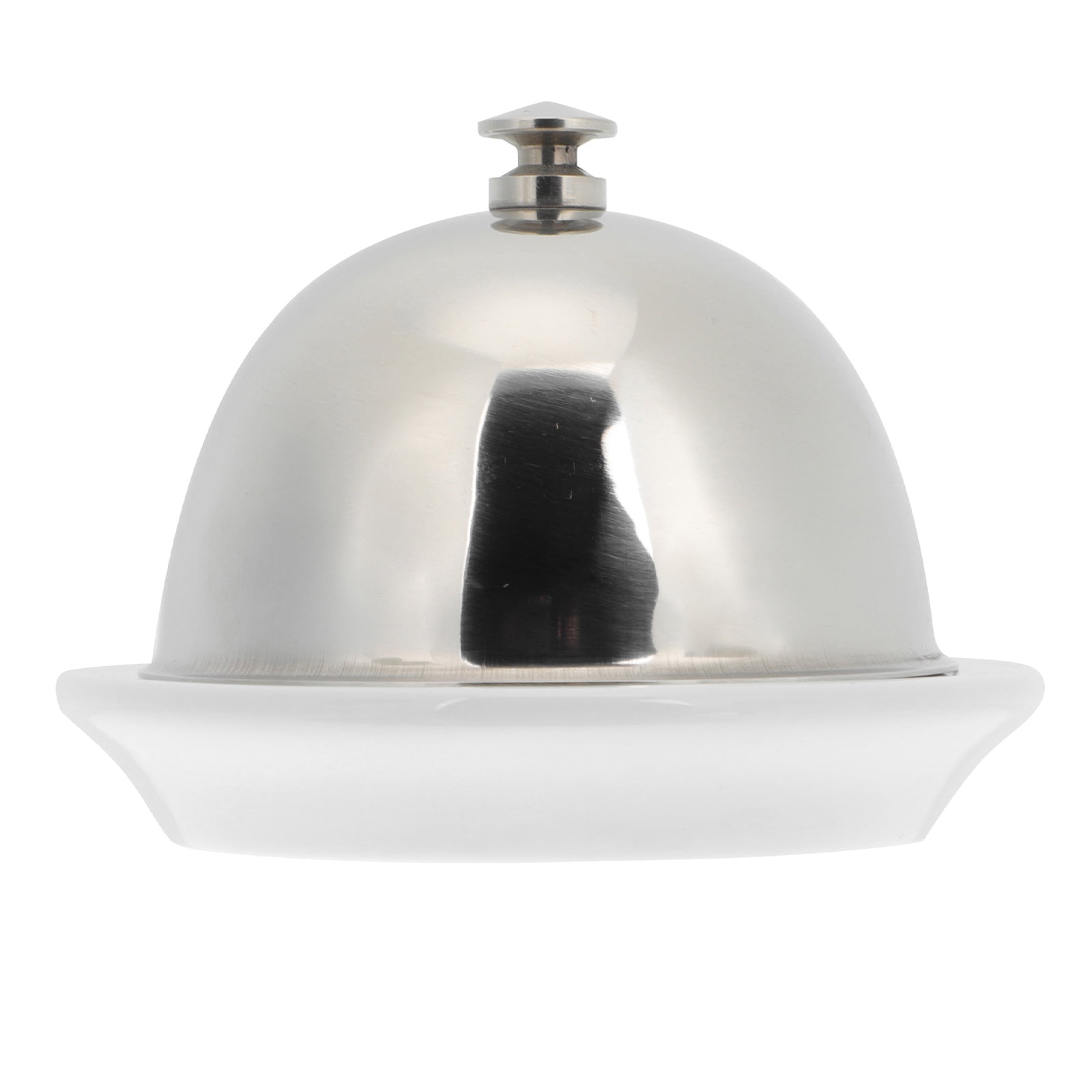 Ceramic Butter Dish with Stainless Lids Butter Keeper Dome Cover Cheese ...