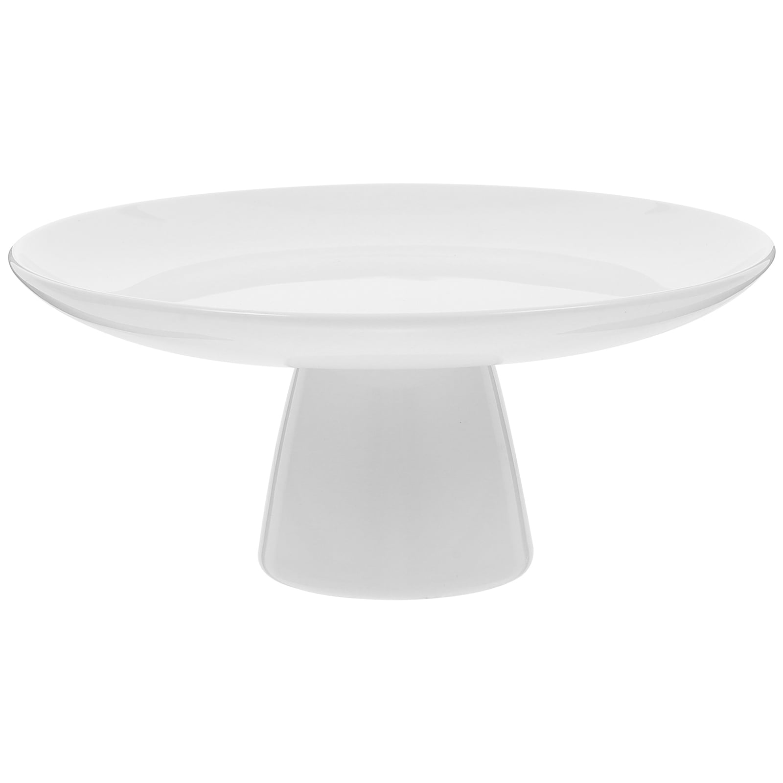 RENACLIPY Stable White Ceramic Cake Plate for Kitchen Elegant Dessert ...