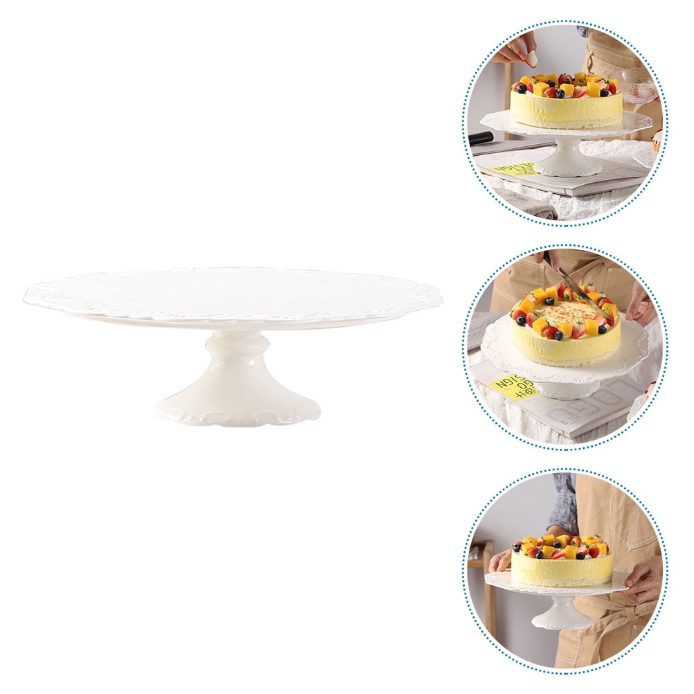 Ceramic Cake Stand Round Dessert Holder Cupcake Stand Decorative ...