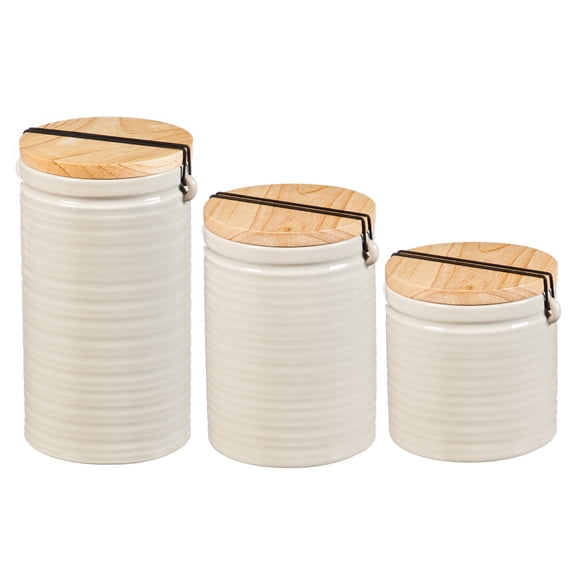 Ceramic Canisters, At Ease Traditional , Set of 3 - Walmart.com