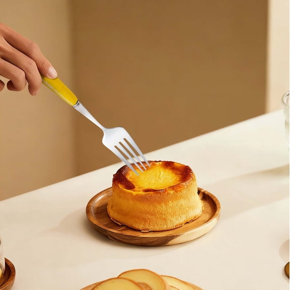 Ceramic Carrot Handle Stainless Fork And Spoon Creative Cute Tableware ...