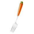 Ceramic Carrot Handle Stainless Steel Fork, B Cute Cutlery For Fruit ...