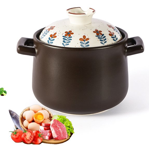 Ceramic Casserole Clay Pot Cookware Japanese Hot Pot Cooking Pot High ...