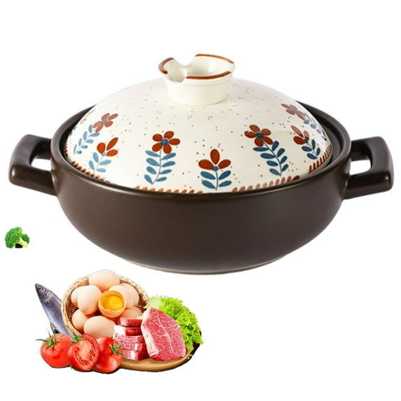 Ceramic Casserole Clay Pot Cookware Japanese Hot Pot Cooking Pot High ...