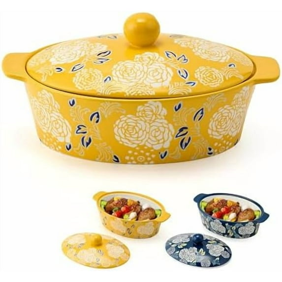 Ceramic Casserole Dish With Lid, Casserole Dishes for Oven, Baking Dish ...