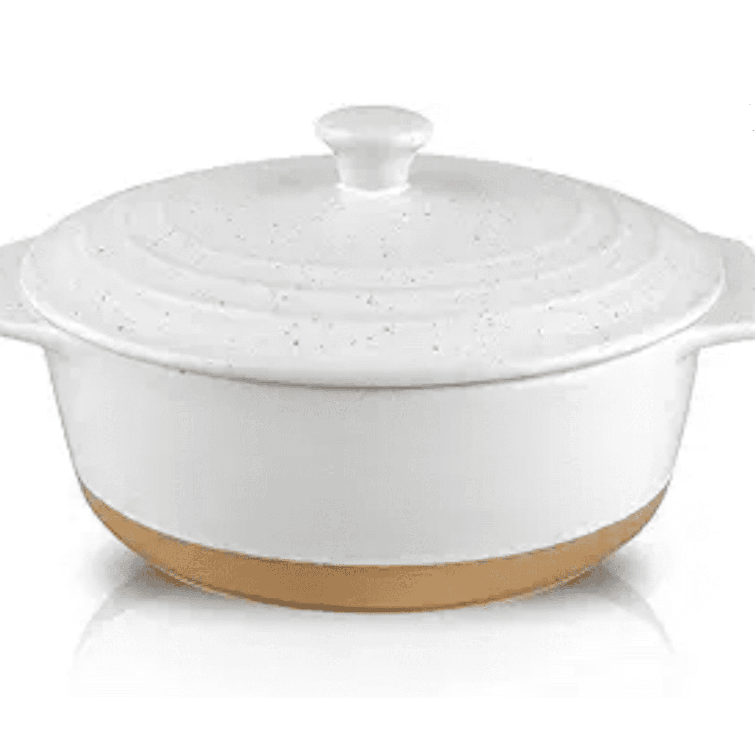 Ceramic Casserole Dish with Lid Oven Safe, 2 Quart Round Casserole Dish ...