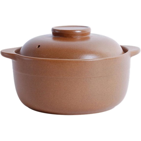 Ceramic Casserole for Soup and Stews, Clay Cooking Pot with Lid and ...