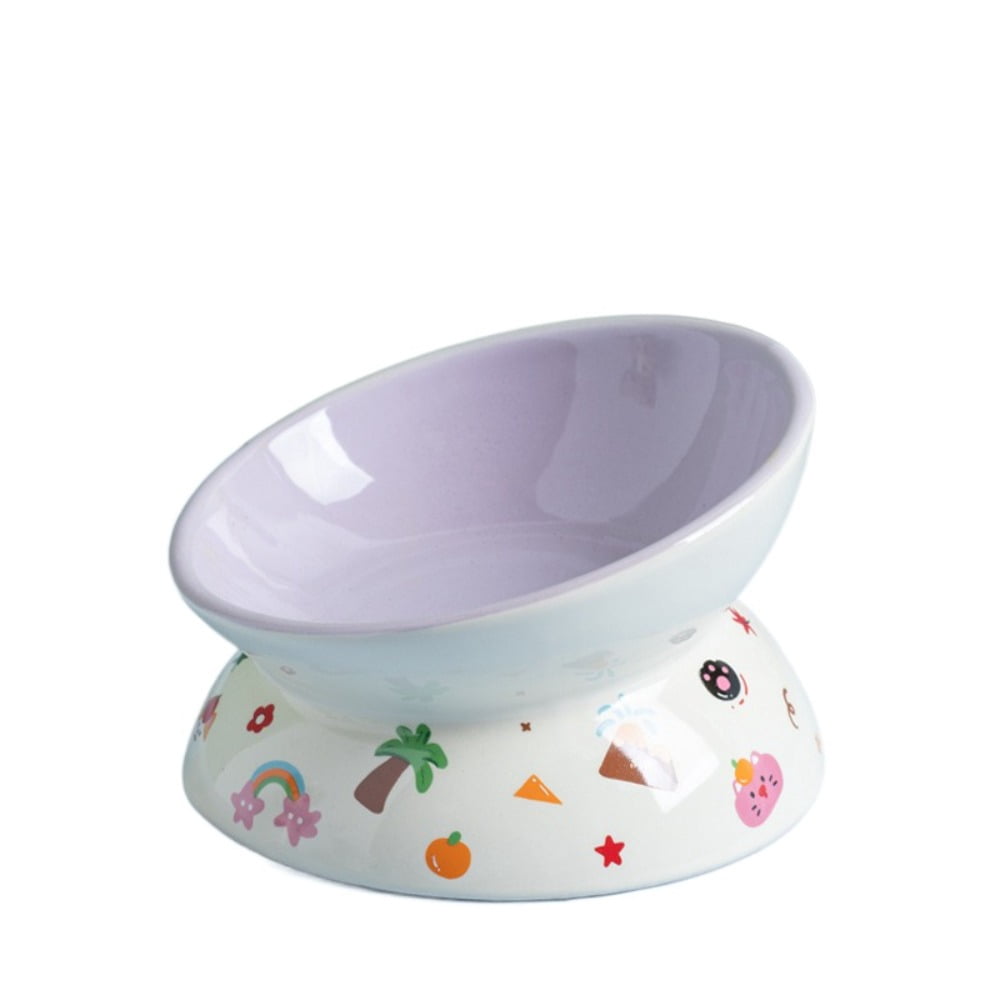 Ceramic Cat Bowl Anti Tipping Large Capacity Dog Food Feeding Basin ...