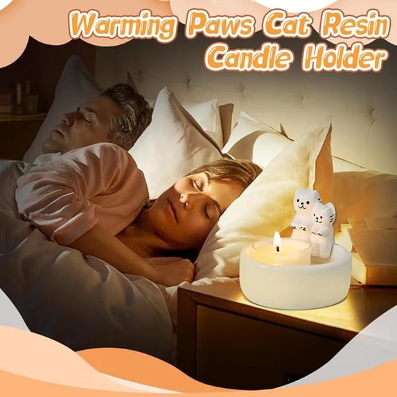 Ceramic Cat Candlestick Cute Grille Cat Aromatherapy Candlestick Living ...