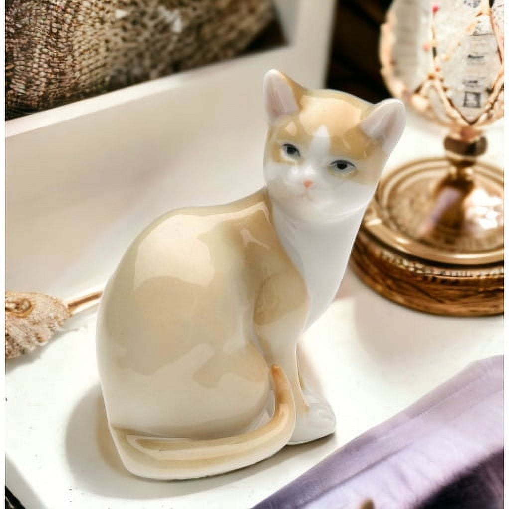 Ceramic Cat Looking Back Figurine Home Decor Kitchen Decor , - Walmart.com