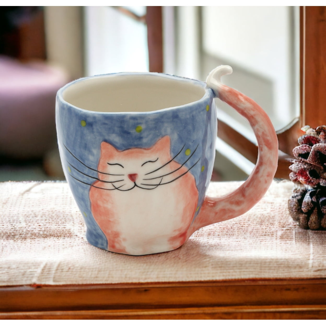 Ceramic Cat Mug 10oz Cute Gift for Cat Lovers and Mom - Walmart.com