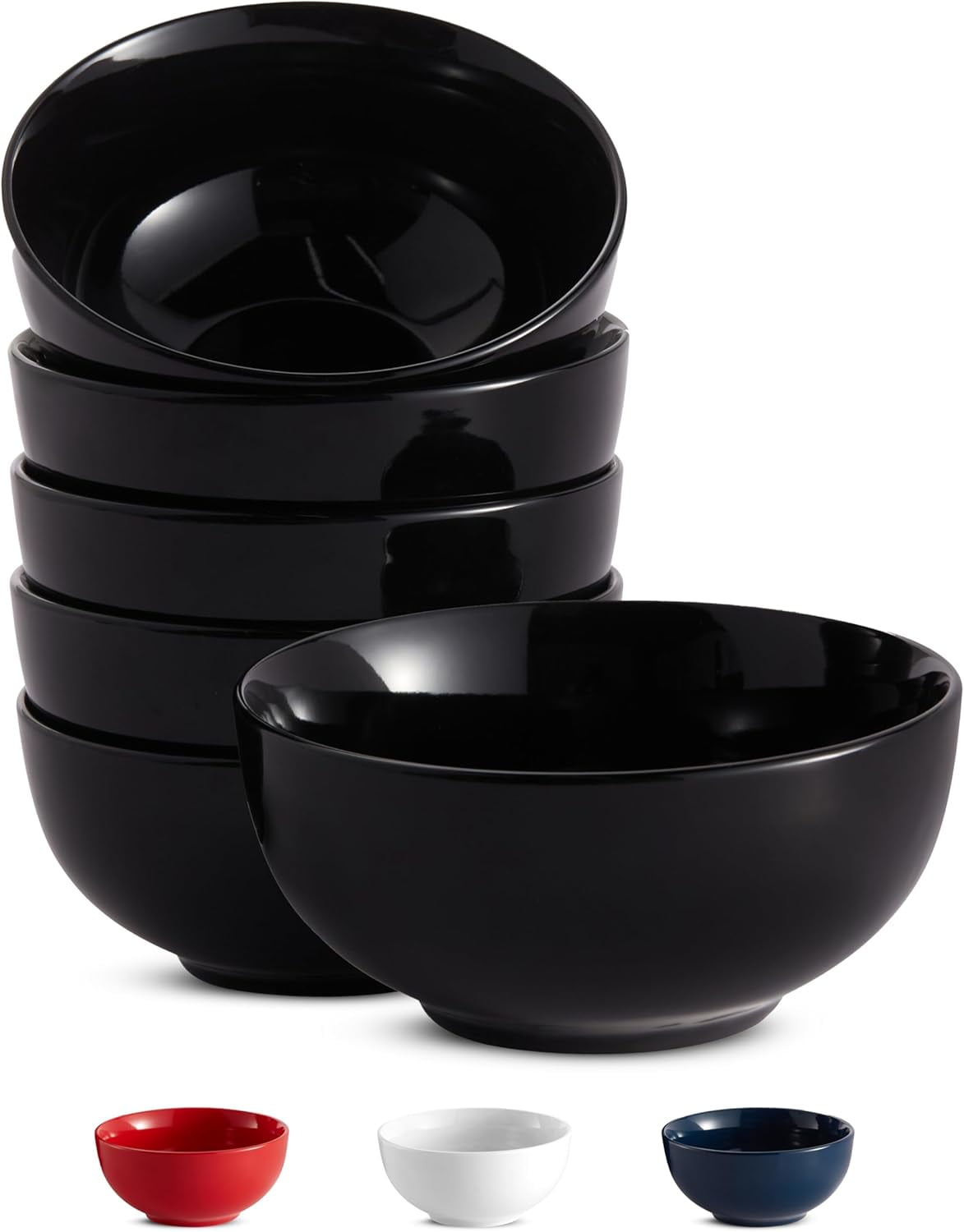 Ceramic Cereal Bowls, Microwave, Dishwasher and Freezer Safe, Porcelain ...