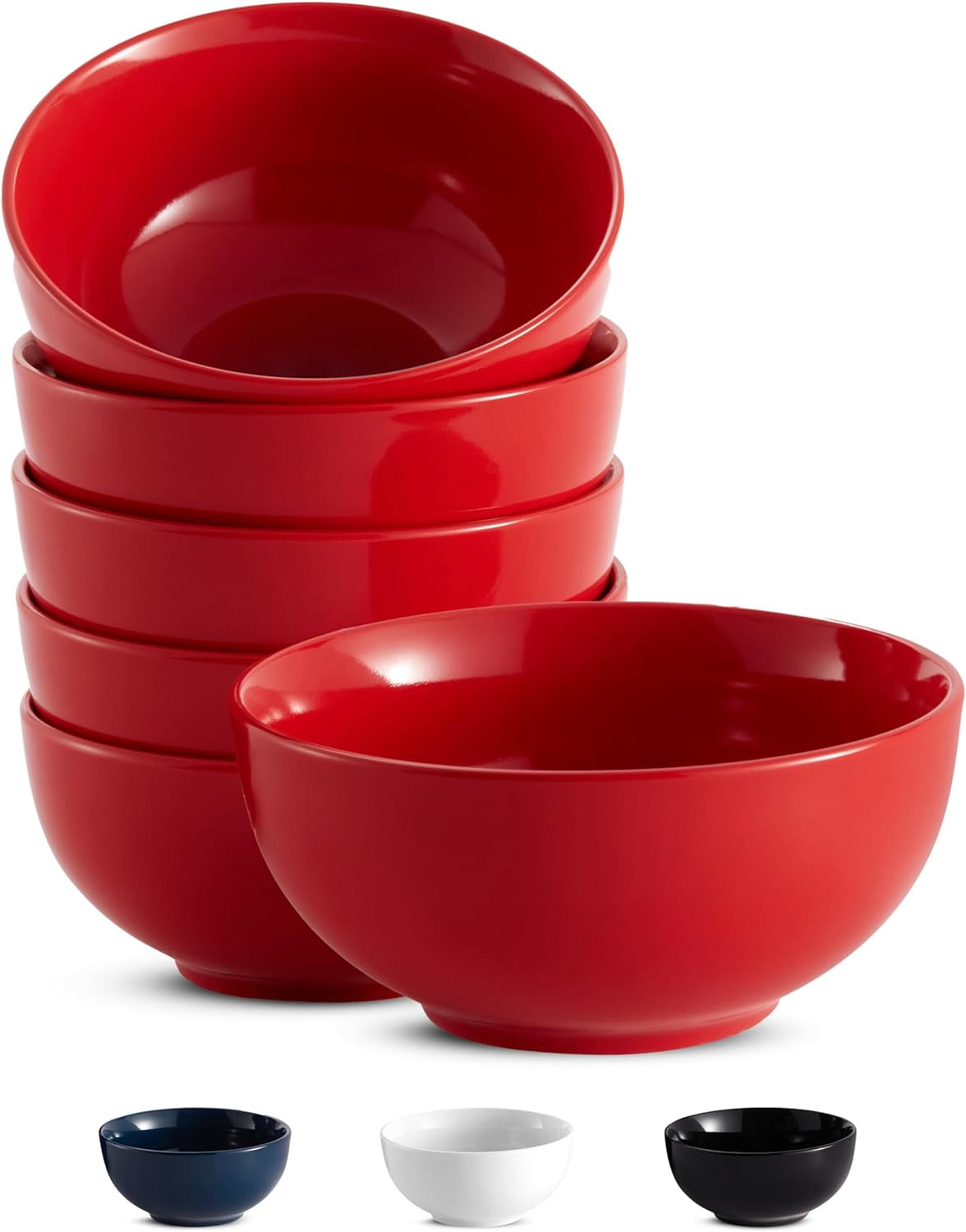 Ceramic Cereal Bowls, Microwave, Dishwasher and Freezer Safe, Porcelain ...