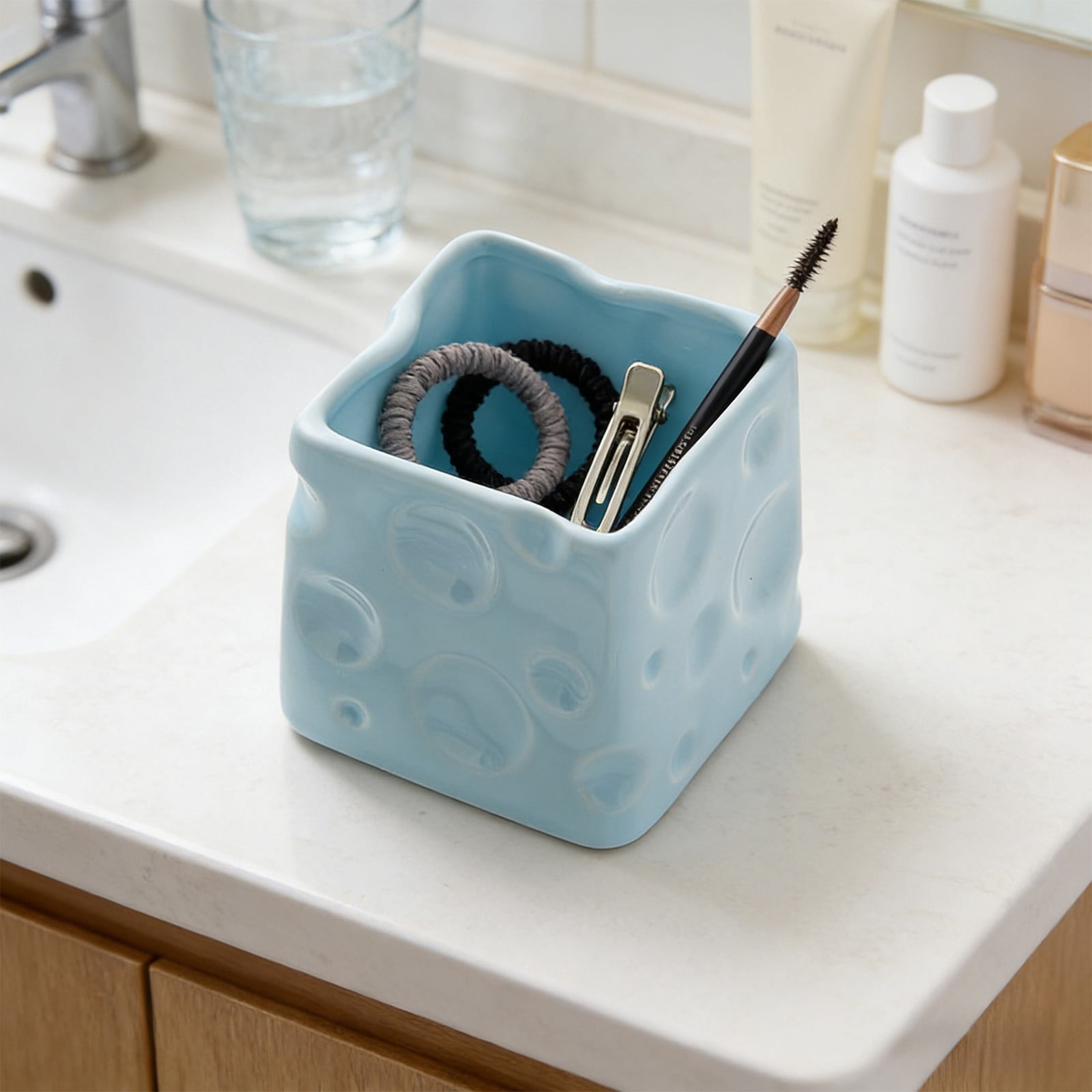 Ceramic Cheese Storage Jar | Desk Organizer Pen Holder • Cosmetic ...