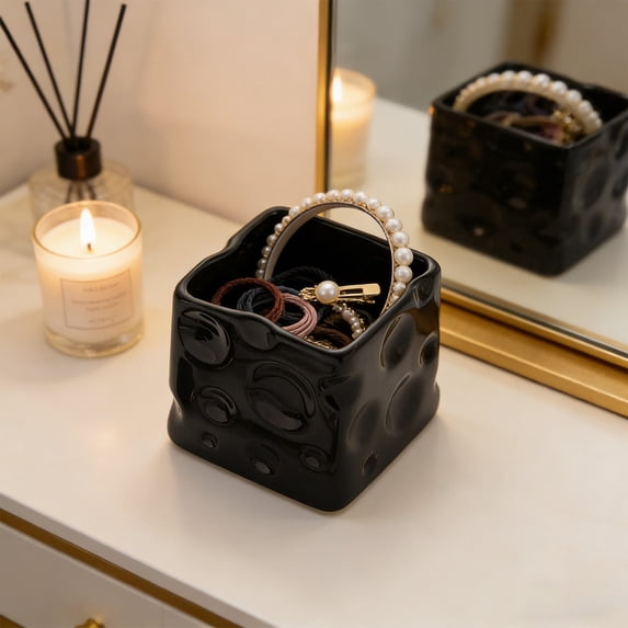 Ceramic Cheese Storage Jar, High Appearance Desktop Organizer for Pens ...