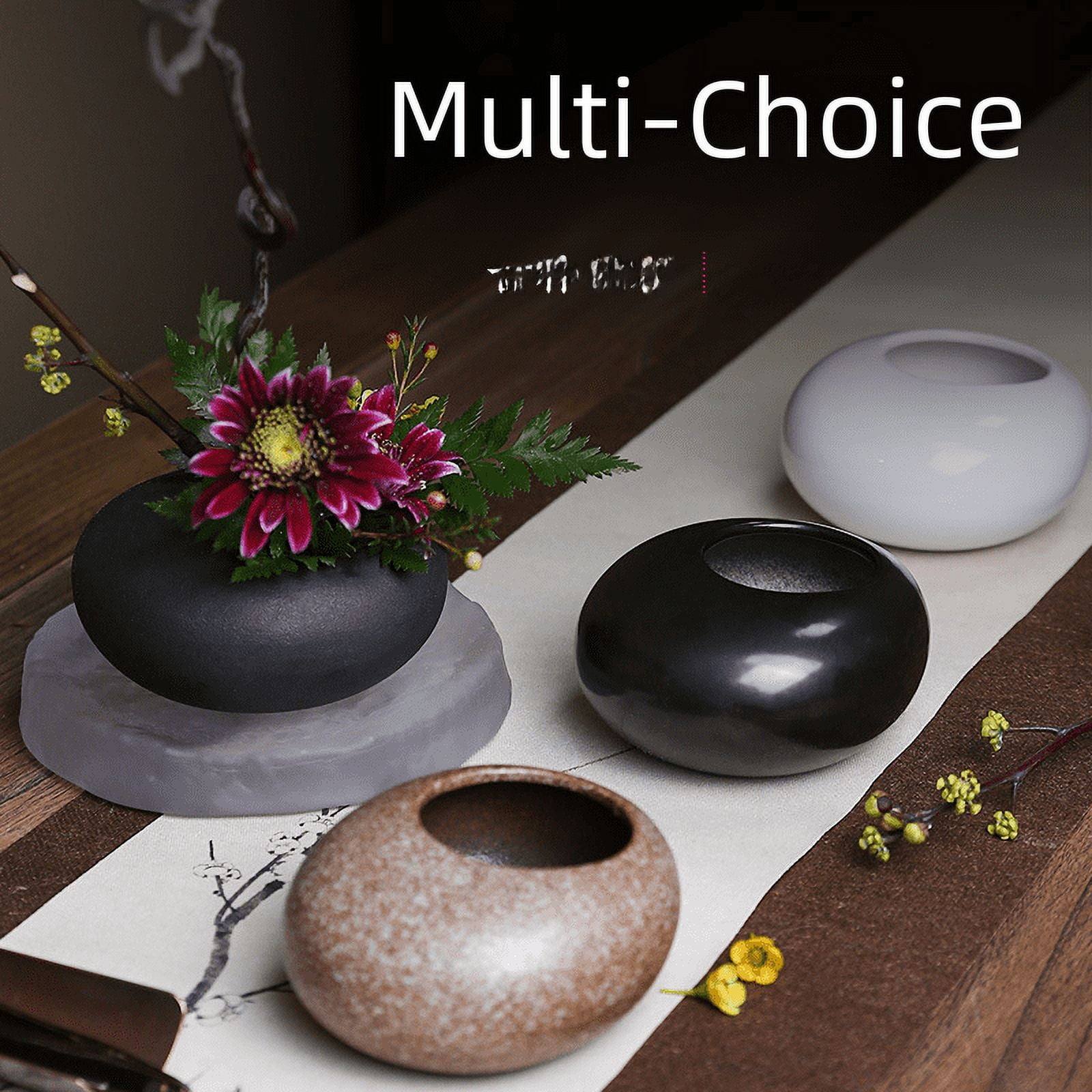 Ceramic Chinese Tea Mat Vase Desktop Water Drop Flower Ware Japanese ...