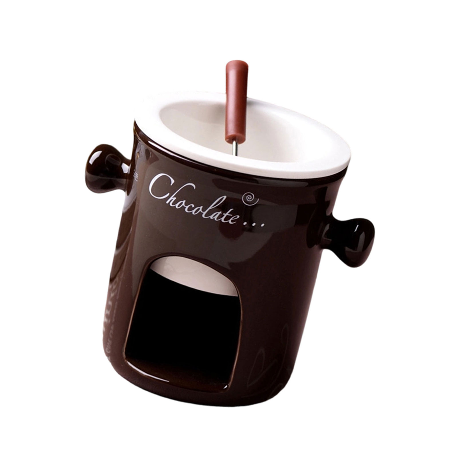 Ceramic Chocolate Melting Cup For Cheese Fondue Party Dipping Dessert ...
