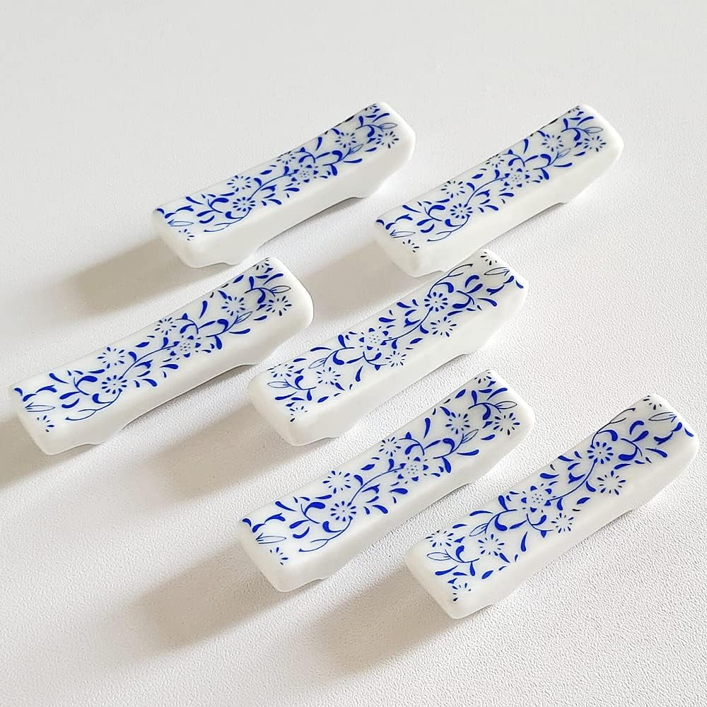 Ceramic Chopsticks Holder, Chinese Blue White Chopstick Rest, Chop ...