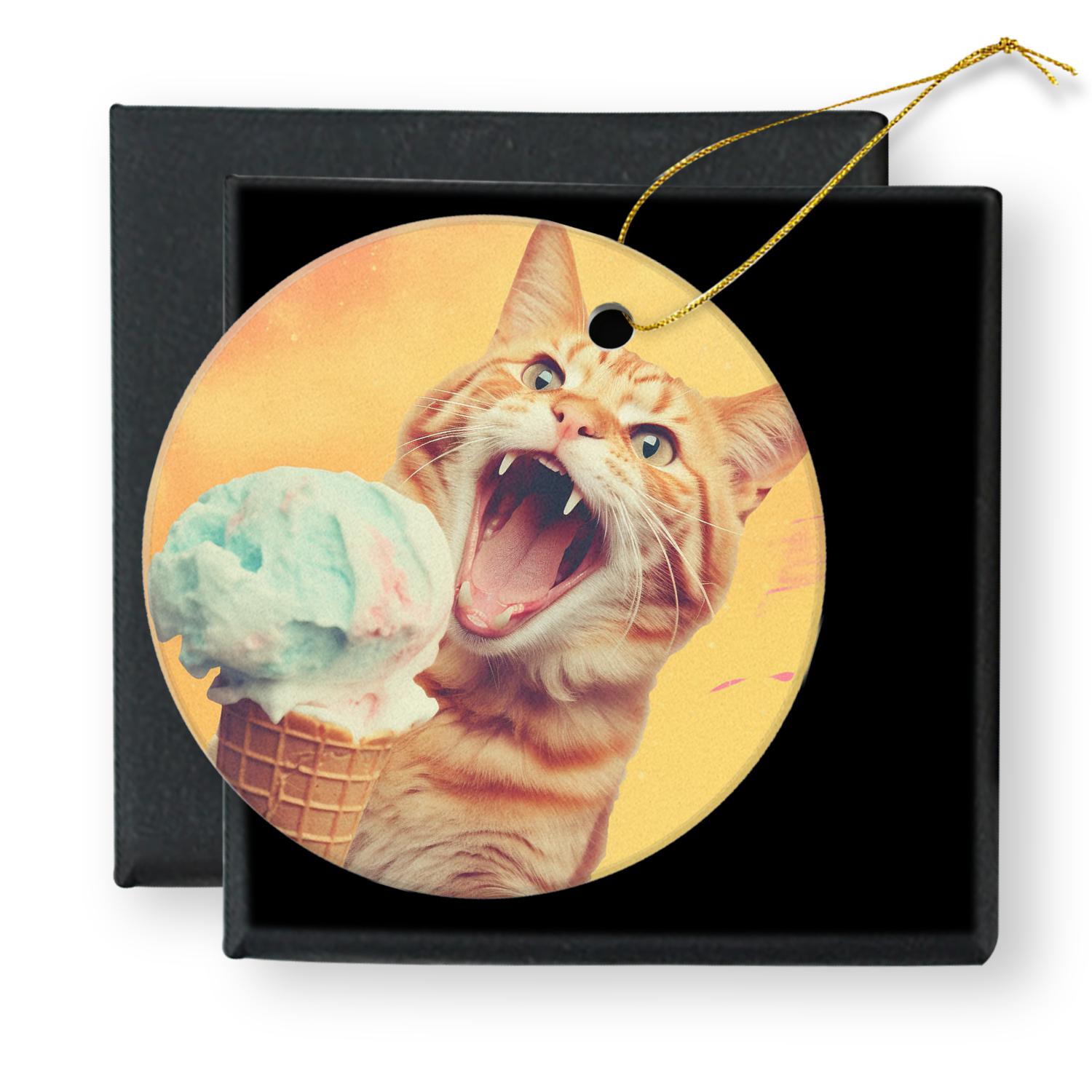 Ceramic Christmas Ornament Circle Pedent,American Flag Paint Splash ...